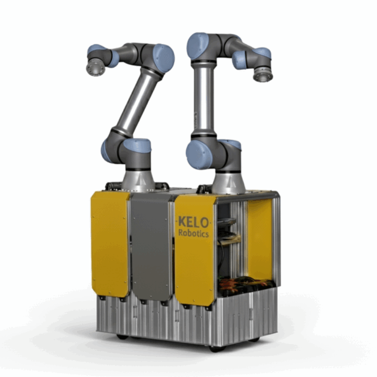 Collaborative mobile robot with 2 active wheels and dual Universal ...